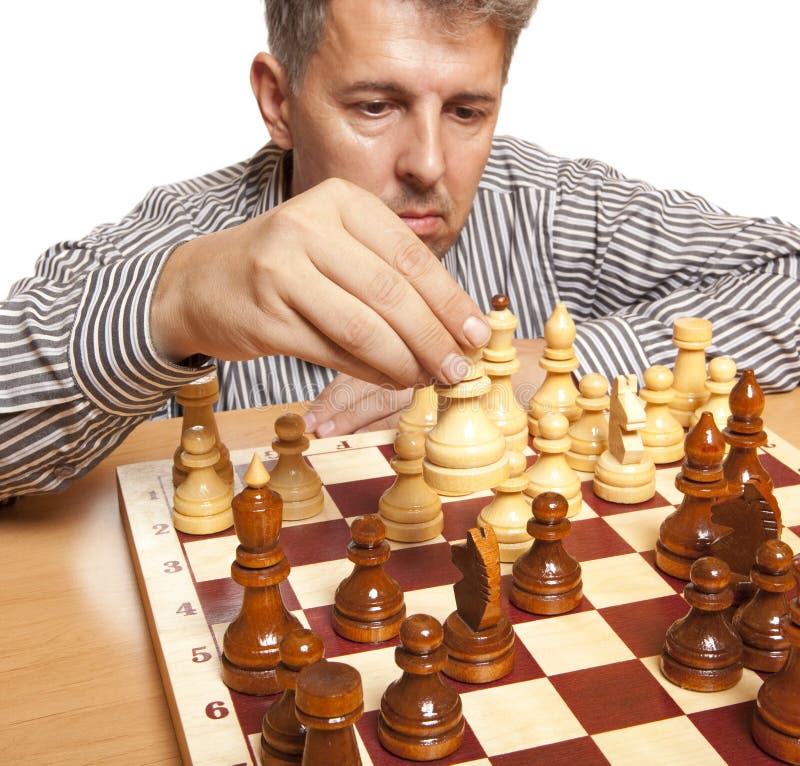 Chess player stock photo. Image of board, player, handsome - 26154972