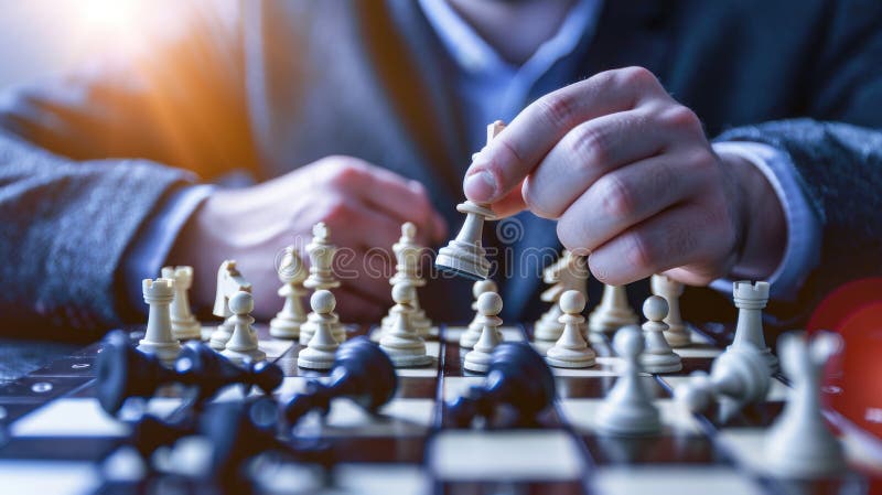 A Chess Player Making a Strategic Move, Symbolizing Gaining Stock ...