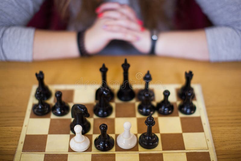 Chess Player Thinking while Playing Game. Stock Image - Image of player ...