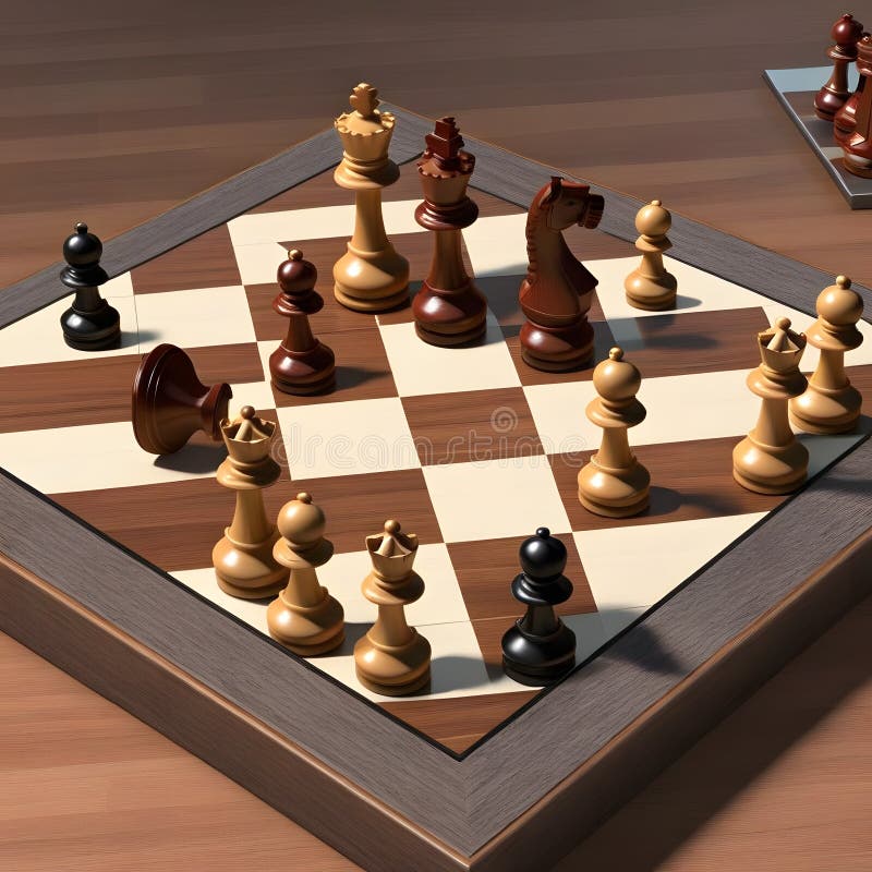 Chess Players Play, Ai-generatet Stock Illustration - Illustration of ...