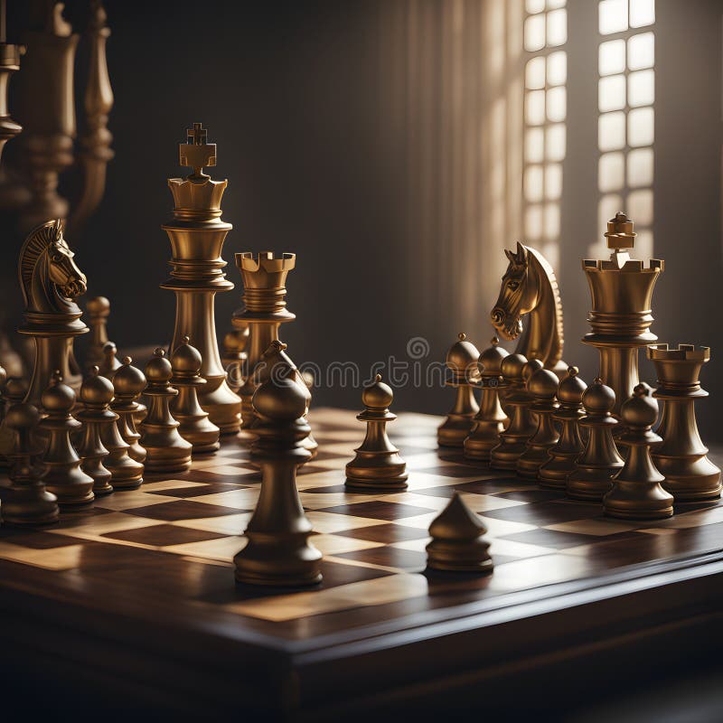 Chess Players Play, Ai-generatet Stock Illustration - Illustration of ...