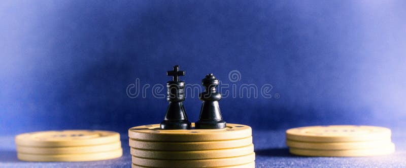 Chess and poker chips stock photo. Image of piece, business - 87474348