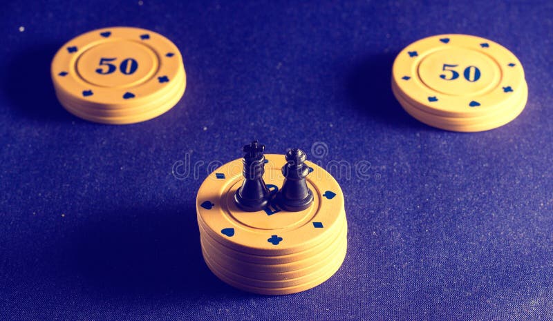 Chess and poker chips stock photo. Image of material - 87474374