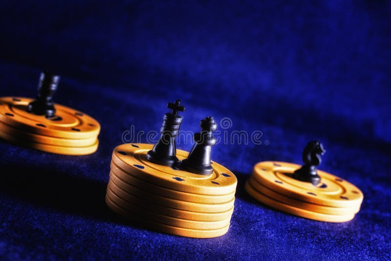 Chess and poker chips stock photo. Image of round, games - 87474414