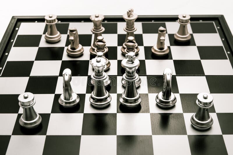 Chess Position for the Winners Stock Image - Image of black ...