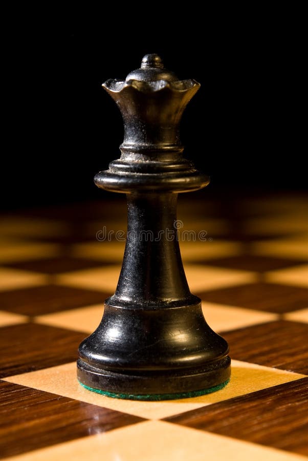 Chess Queen Leads Pawns on Chessboard Stock Image - Image of game ...
