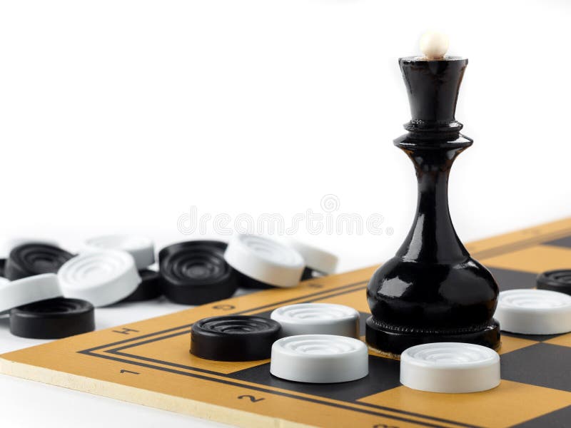 Checkers Stacked on a Game Board Stock Photo - Image of stack, activity ...
