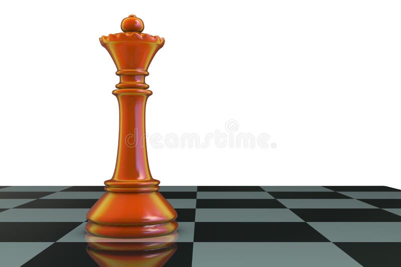 Chess Queen Figure, 3D Illustration Stock Illustration - Illustration ...