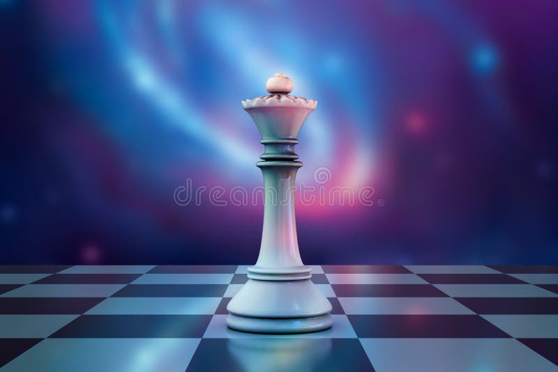 Chess Queen Figure, 3D Illustration Stock Illustration - Illustration ...