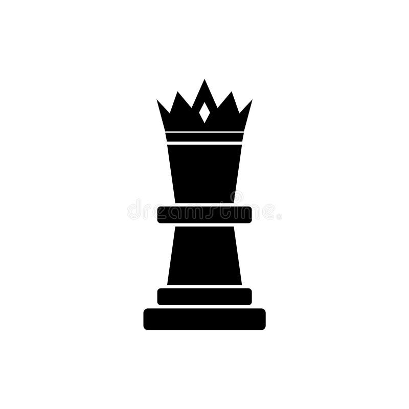 Chess Queen Icon Flat Sign for Mobile Concept and Web Design Stock ...