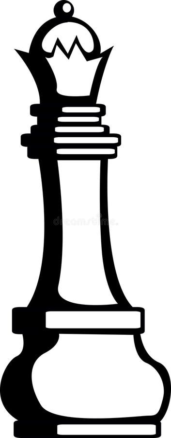 Chess Queen Piece Vector Illustration Stock Vector - Illustration of ...