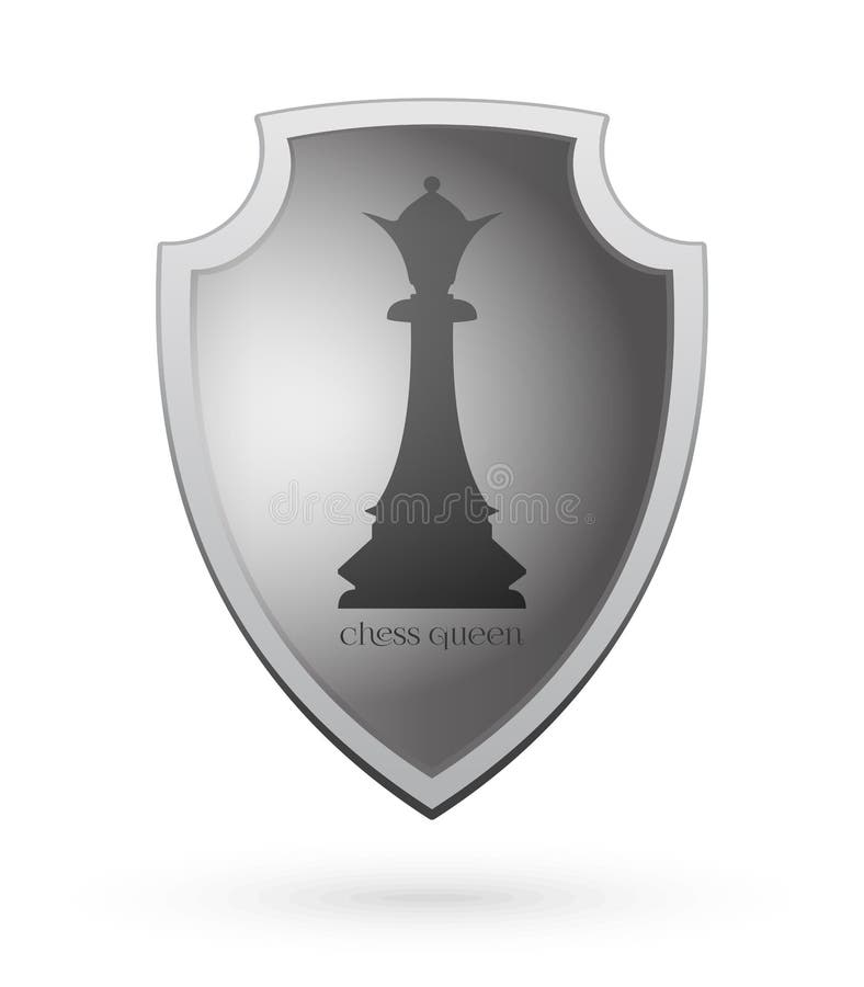 Chess Queen on a Shield. Chess Concept Design Stock Vector ...