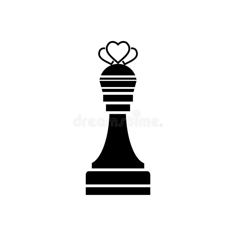 Chess Queen Simple Icon on White Background Stock Vector - Illustration ...