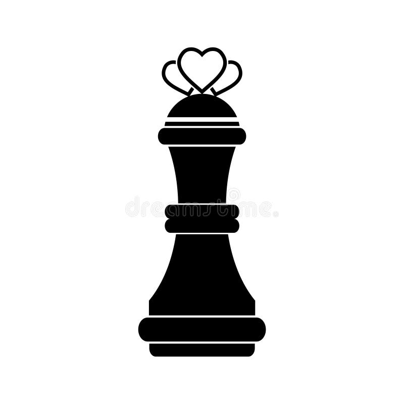 Chess Queen Simple Icon on White Background Stock Vector - Illustration ...