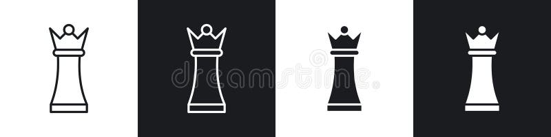 Chess queen icon stock vector. Illustration of queen - 341325608