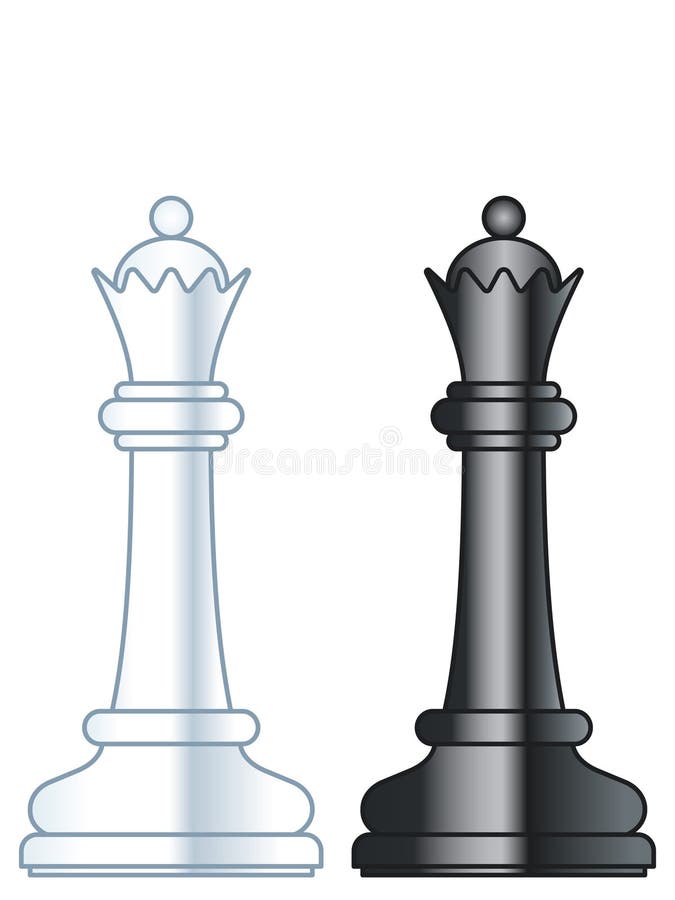 Chess queens illustration stock vector. Illustration of chess - 132025170