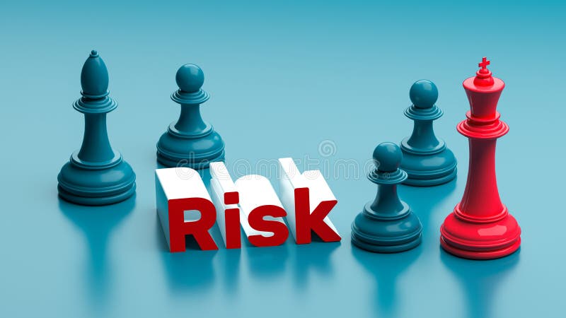 Chess, Risk Concept, 3D Rendering Stock Illustration - Illustration of ...