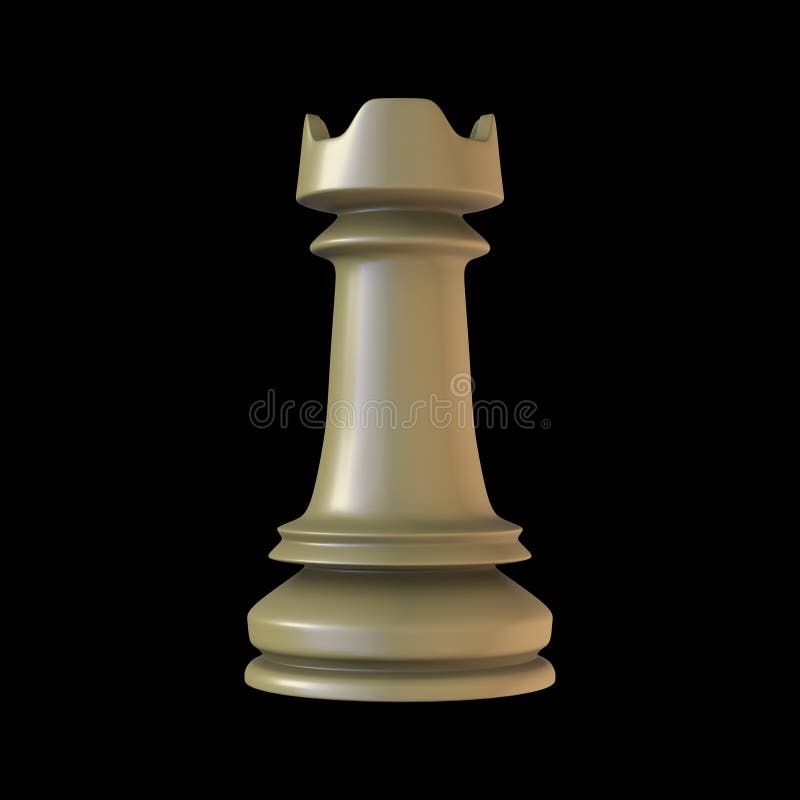 Chess Rook, 3D Illustration Stock Illustration - Illustration of ...