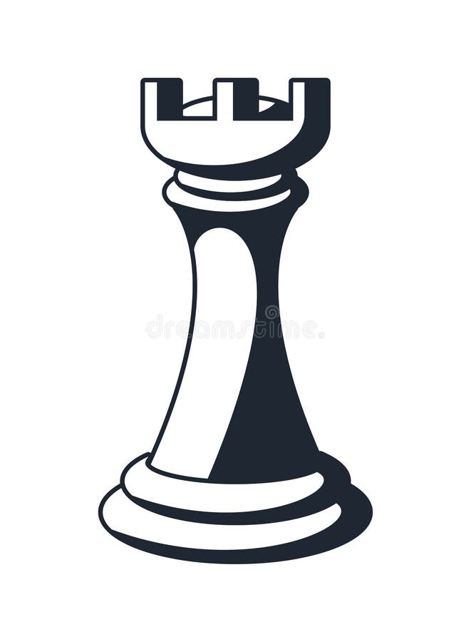 Chess rook piece stock vector. Illustration of solution - 219358769