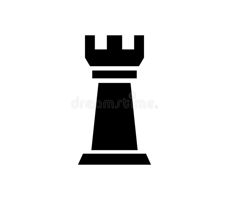 Chess rook icon stock illustration. Illustration of chess - 111062594