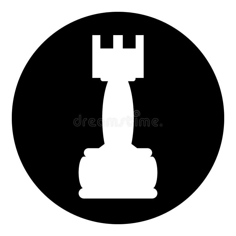 Chess rook icon. stock illustration. Illustration of figurine - 115753715