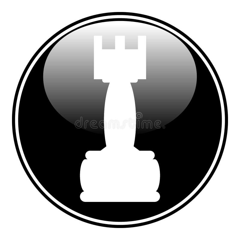 Chess rook icon. stock illustration. Illustration of figurine - 115753715