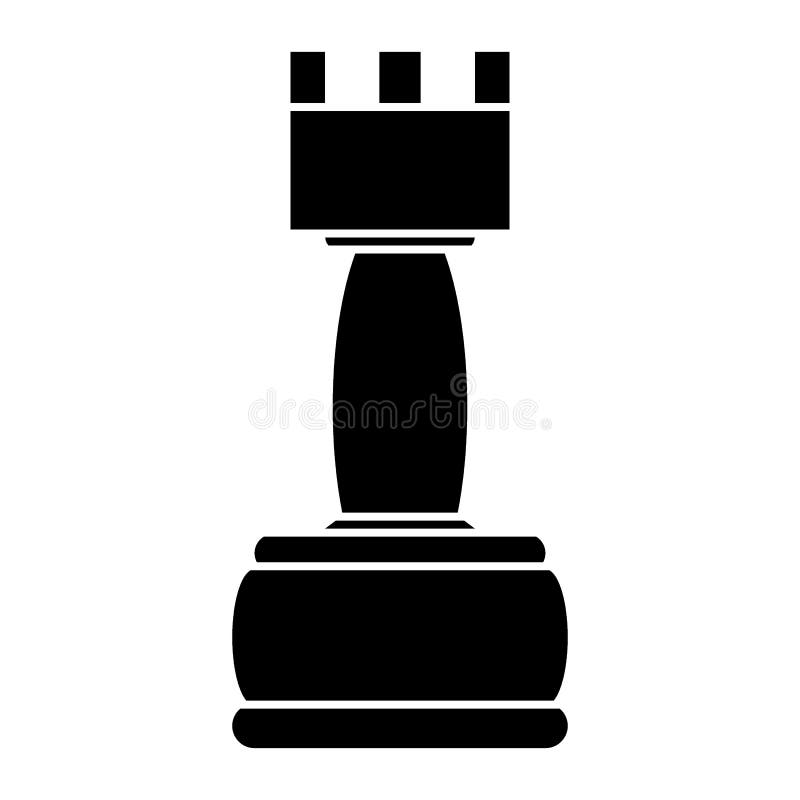 Chess rook icon. stock illustration. Illustration of figure - 115729640