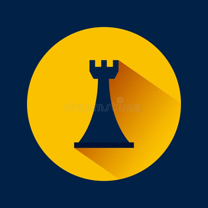 Chess rook icon stock illustration. Illustration of strategy - 84806854