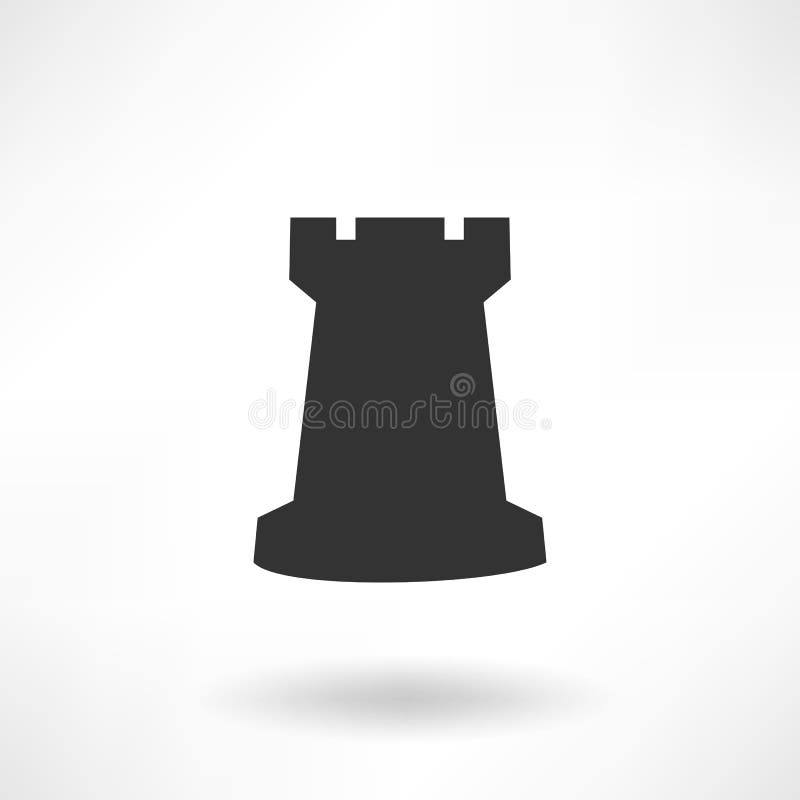 Chess Rook Icon stock vector. Illustration of icon, rook - 53364625