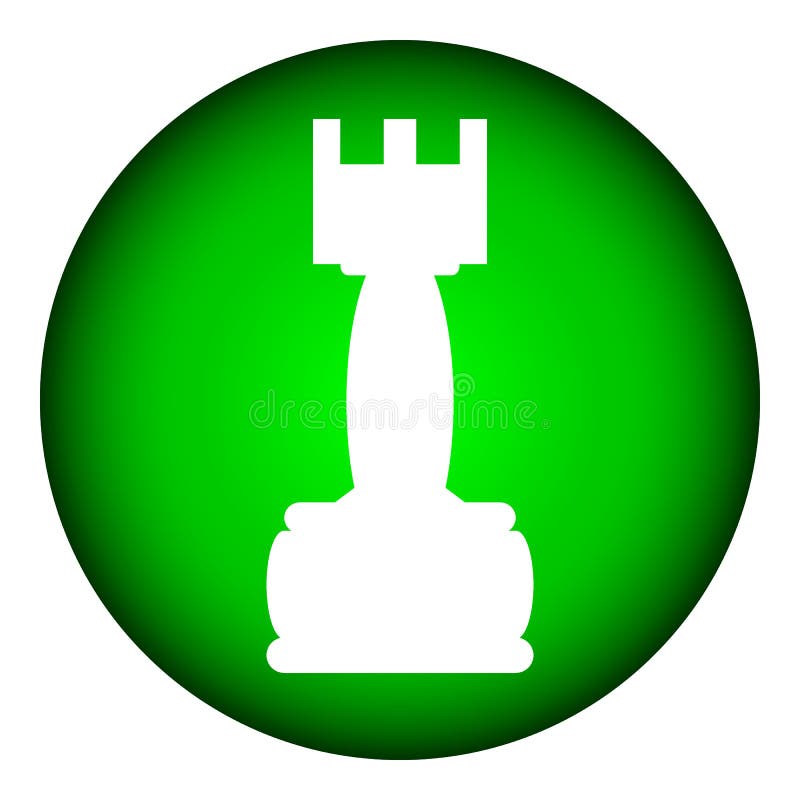 Chess rook icon. stock illustration. Illustration of play - 115255250