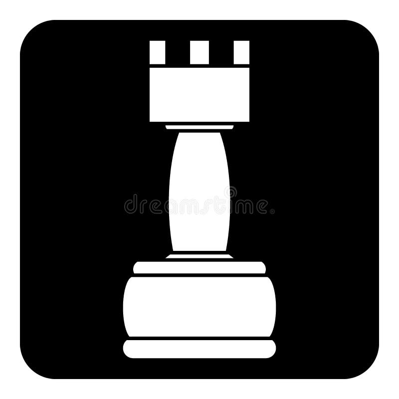 Chess rook icon. stock illustration. Illustration of figurine - 115753715