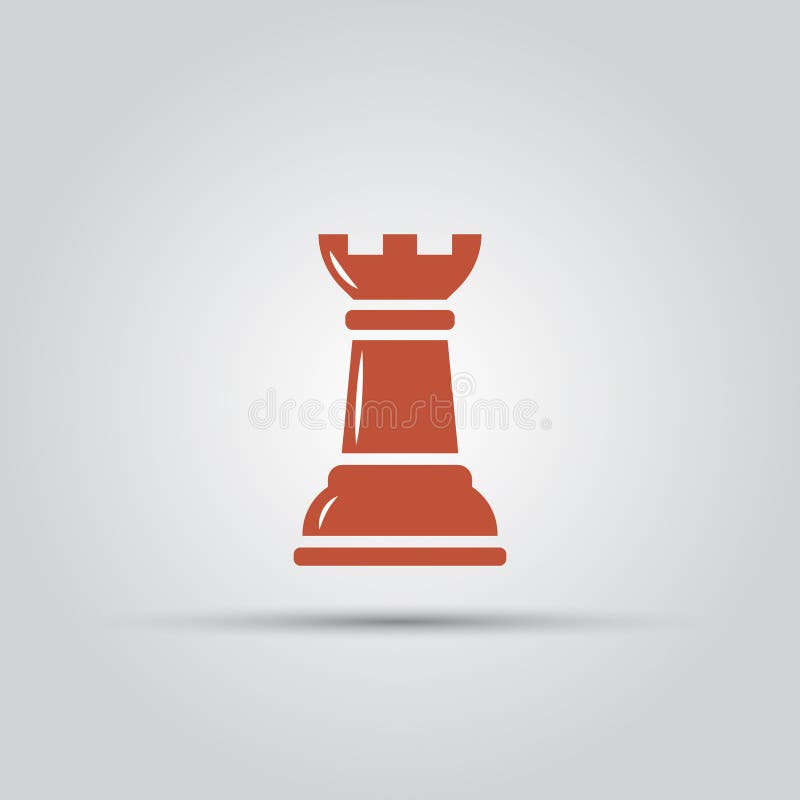 Chess rook isolated symbol stock illustration. Illustration of ...