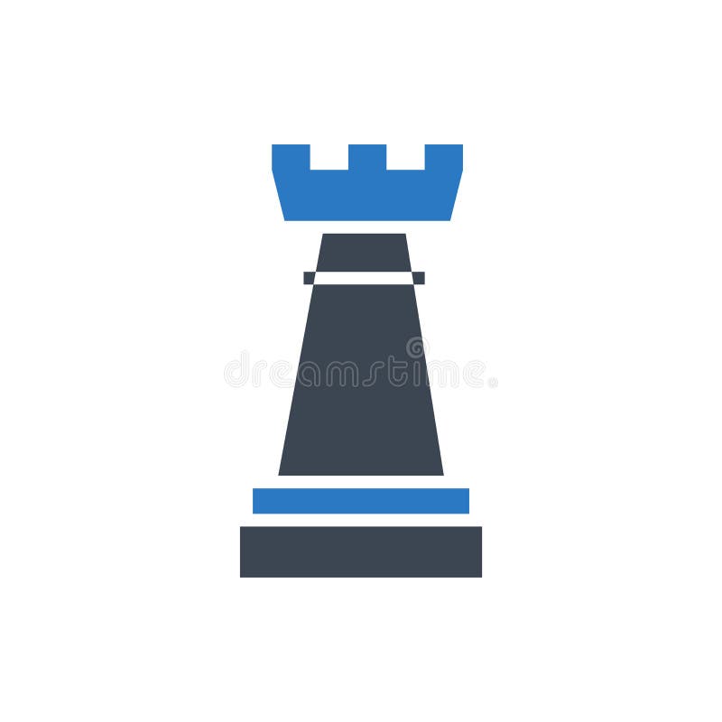 Chess Rook Vector Glyph Icon Stock Vector - Illustration of shape, icon ...