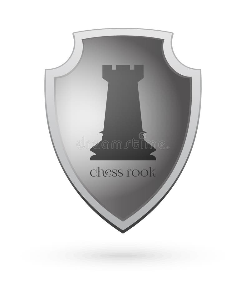 Chess Rook on a Shield. Chess Concept Design Stock Vector ...