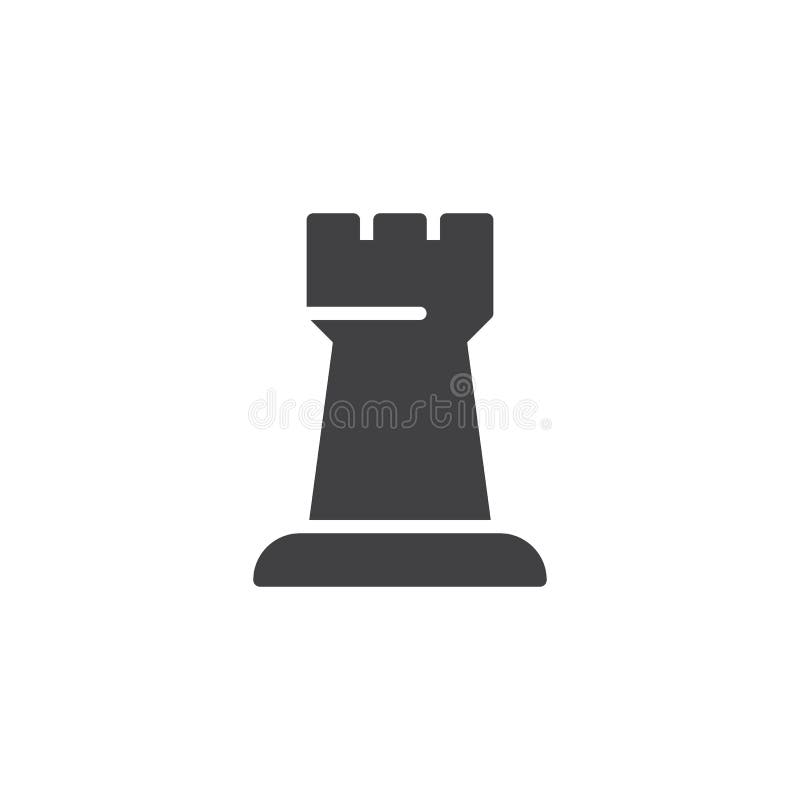 Chess rook vector icon stock vector. Illustration of tower - 116698592