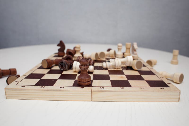 Chess on the table stock image. Image of queen, files - 143967569