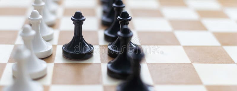 . a Chess Set on a Chess Board Stock Photo - Image of strategic ...
