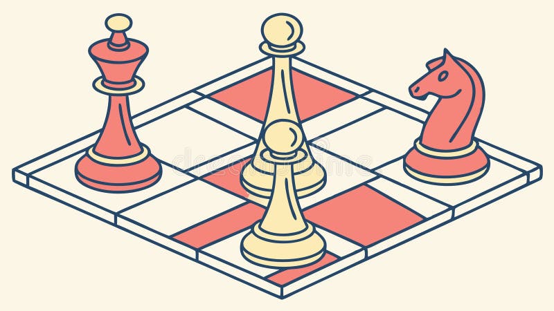 Chess Set on Board, Game Strategy Logic, Vector Design Generative AI ...