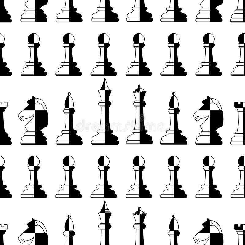 Chess set pattern stock vector. Illustration of strategy - 140699379