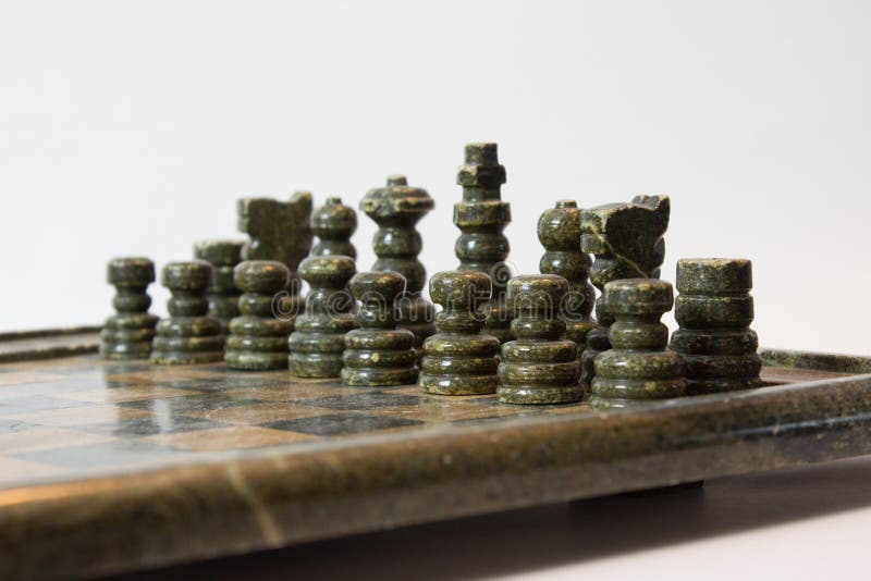 Chess Set Single Player White Background Stock Image - Image of fancy ...