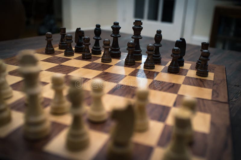 Chess Set Up Beginning stock photo. Image of checkmate - 75094544