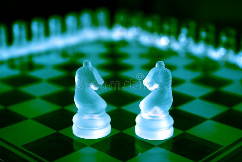 Pair of Chess Knights Partnership Stock Photo - Image of together ...