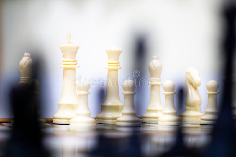 Chess Setup Close Up - Strategy and Logical Play Illustrated Stock ...