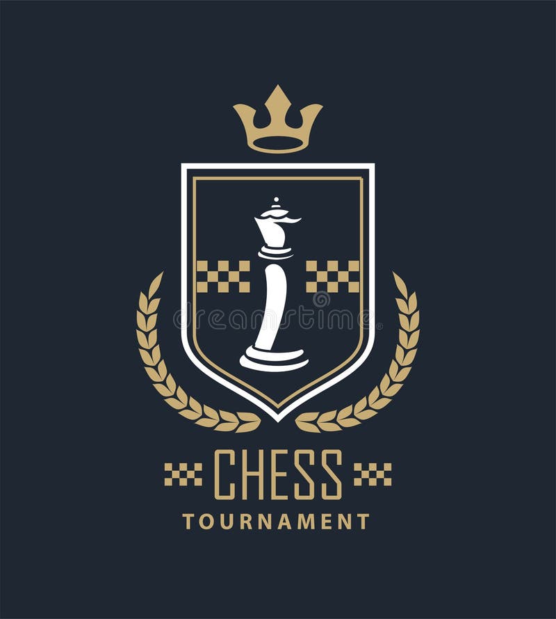Chess queen shield stock vector. Illustration of tournament - 219363651