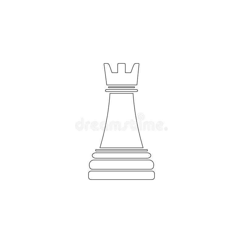 Chess Simple Icons Collection on White Background. Chess Pieces Sign ...