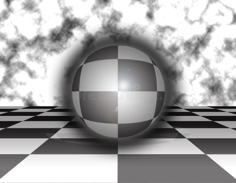Chess sphere background stock illustration. Illustration of abstract ...