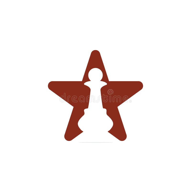 Chess Star Shape Concept Logo Design Stock Vector - Illustration of ...