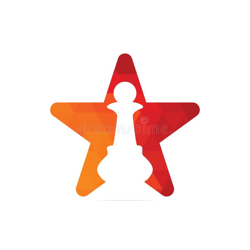 Chess Star Shape Concept Logo Design Stock Vector - Illustration of ...