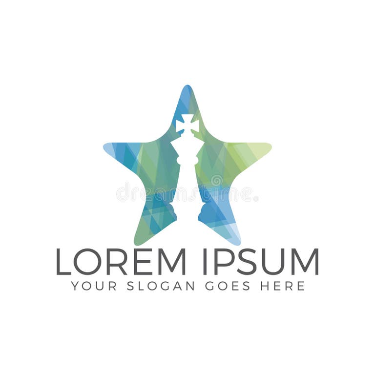 Chess Star Shape Logo Design. Stock Vector - Illustration of chess ...