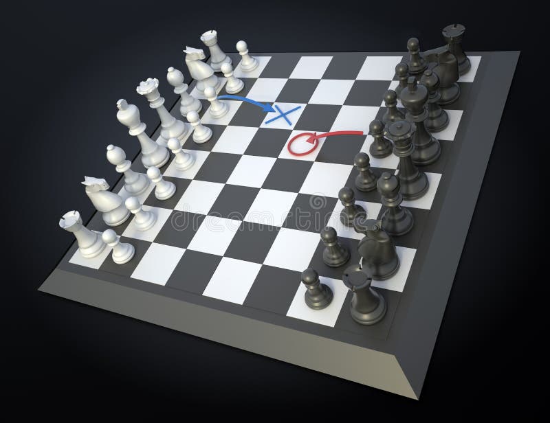 Chess strategy stock illustration. Illustration of board - 10259194